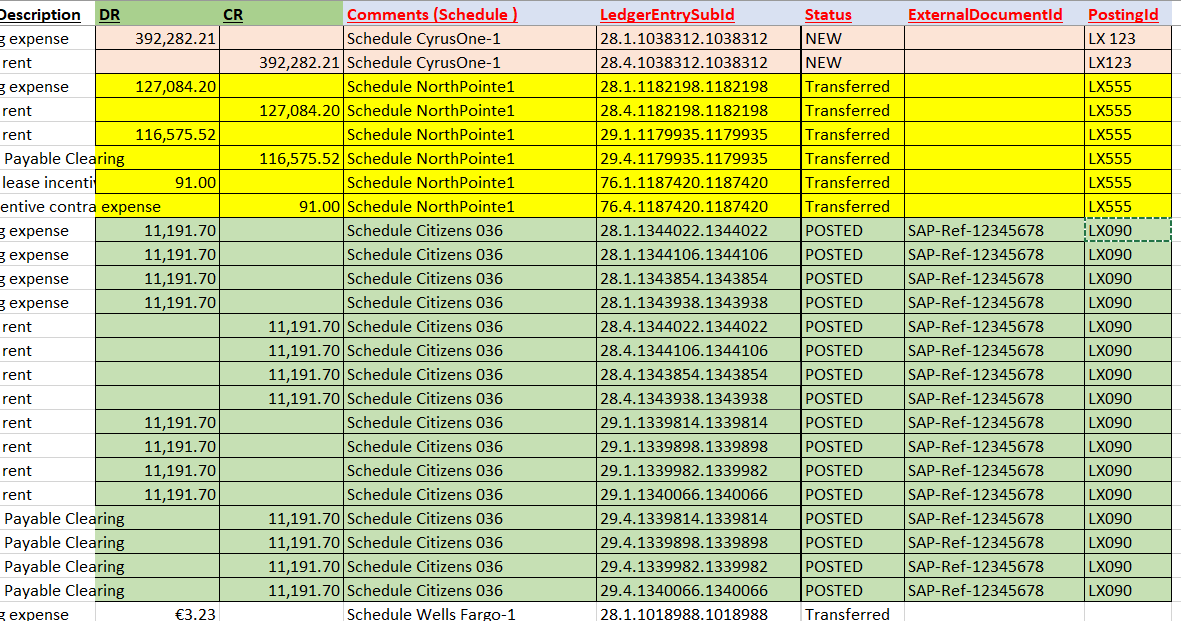 General Ledger Integration – LeaseAccelerator